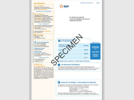 La nouvelle facture d'EDF est arrivée