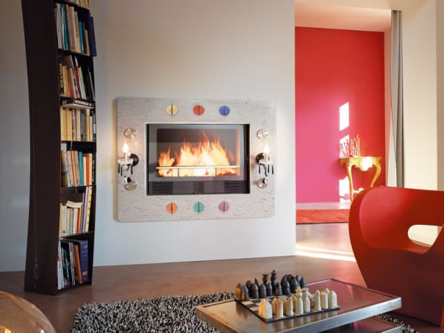 Une cheminée qui ressemble à un tableau - Maison à part